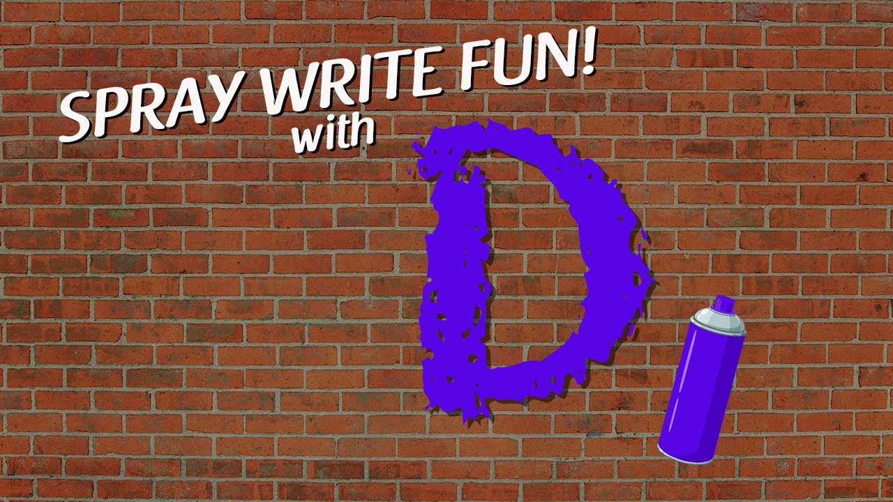 Handwriting Practice | Spray Write Fun with the Letter D | Preschool ...