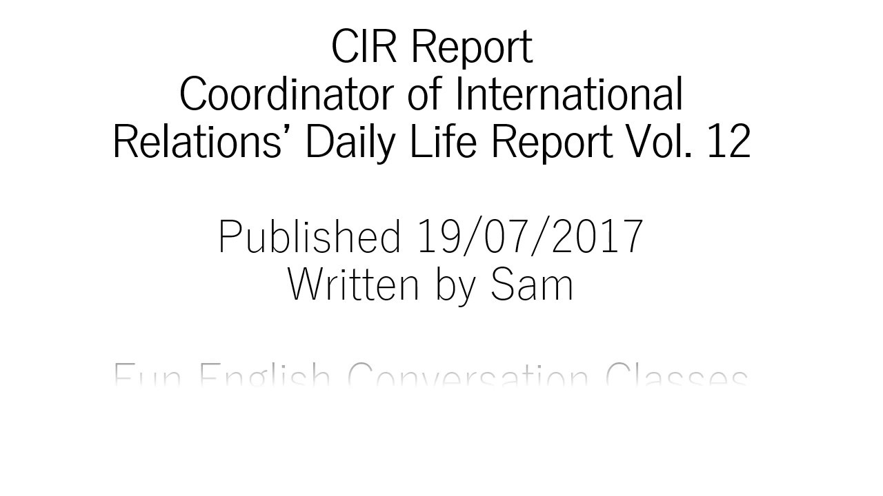 CIR REPORT vol 12 - YouTube