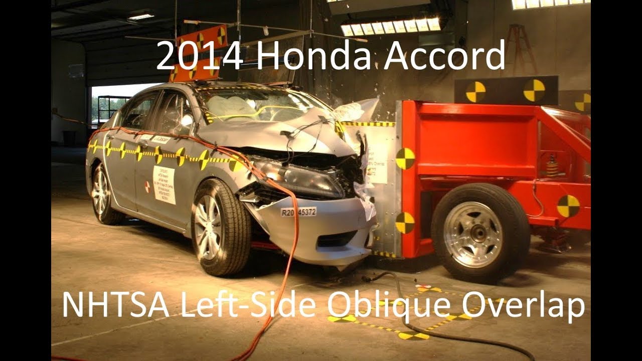 2013-2017 Honda Accord NHTSA Oblique Overlap Crash Test (Left Side ...