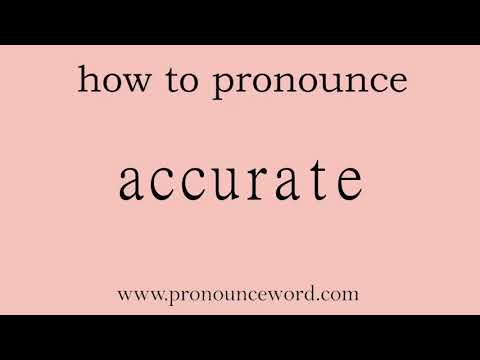 accurate: How to pronounce accurate in english (correct!).Start with A ...