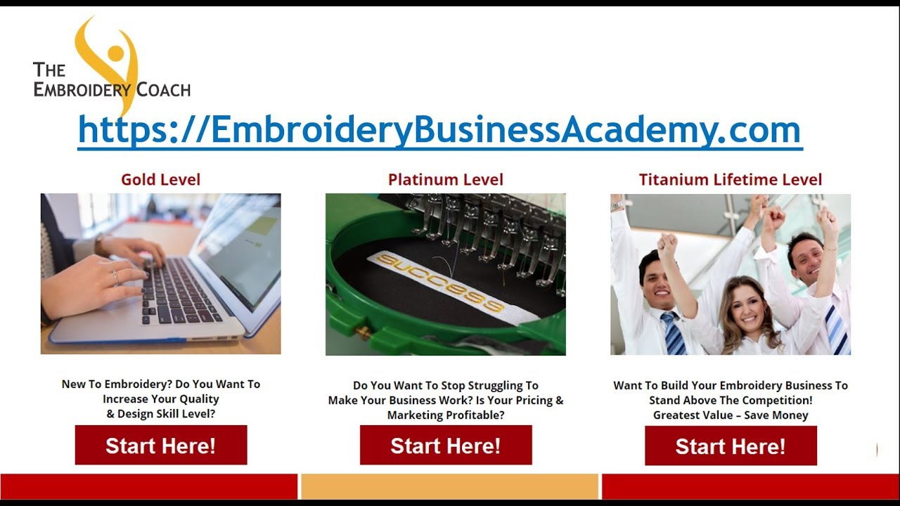 The Embroidery Coach goes inside of the Embroidery Business Academy ...