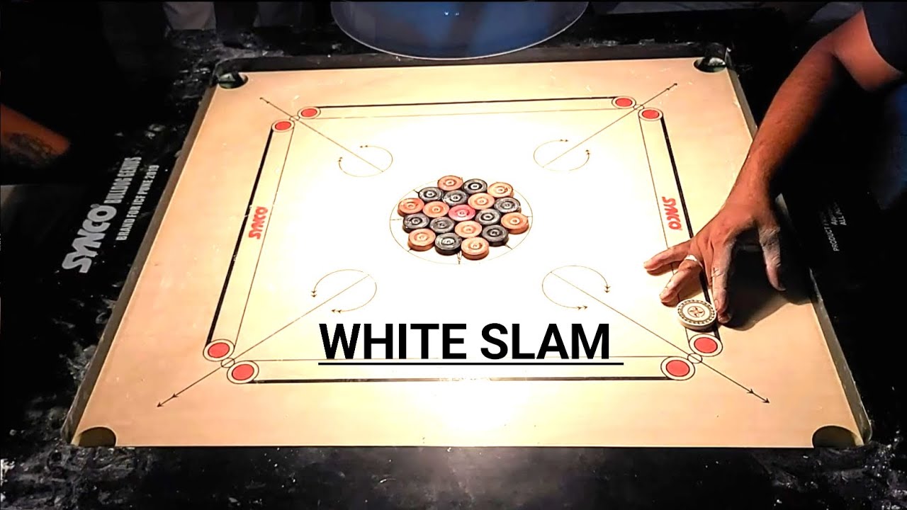 beautiful carrom white slam by nilesh, vidharbh Carrom - YouTube