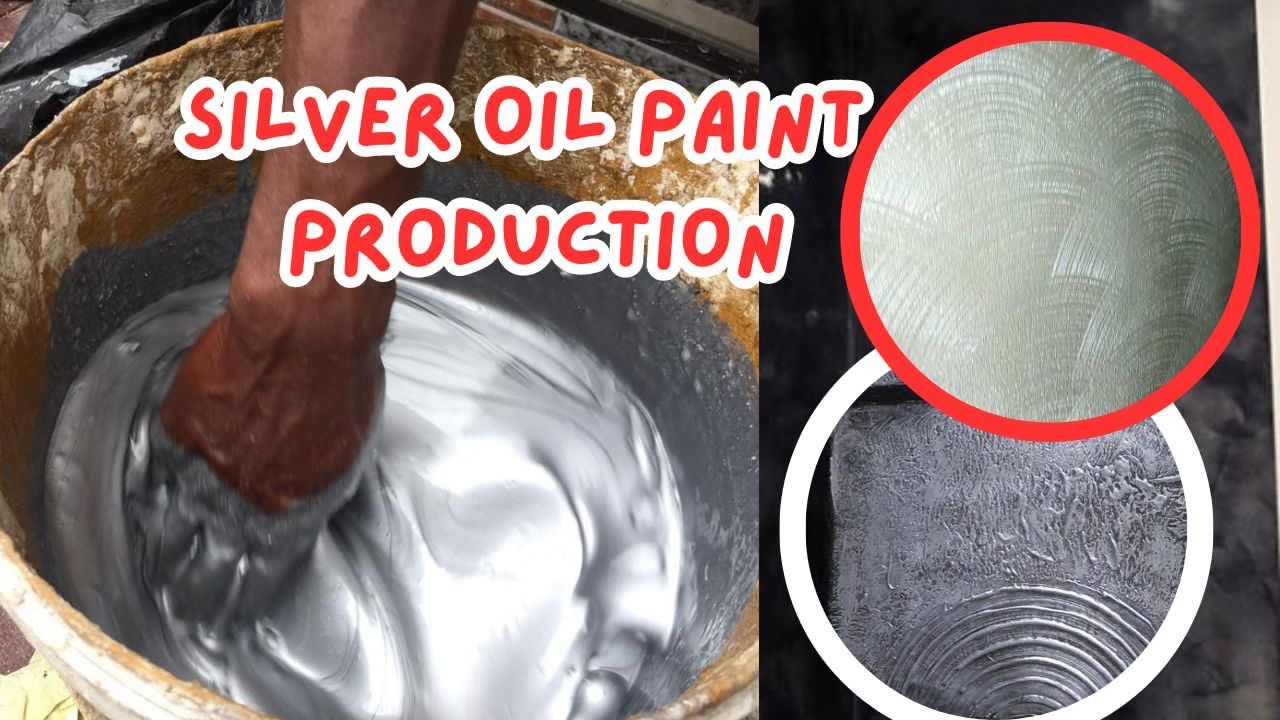 How to produce silver oil paint (aluminum paste ) - YouTube