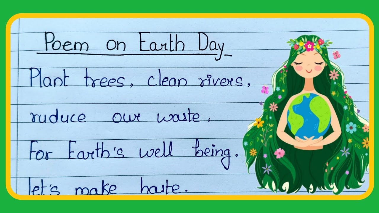Poem on Earth 🌎 Day in English/Earth Day Poem/Earth Day 2024 - YouTube