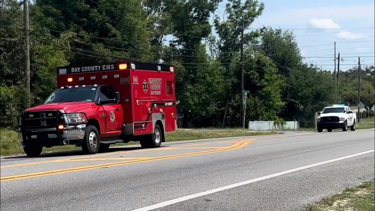 Bay County EMS Medic 501 & Bay County Sheriff Responding!!! - YouTube