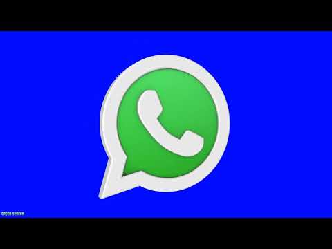 WhatsApp 3d icon  Blue screen green screen