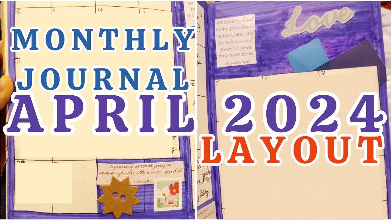 April 2024 Monthly Journal Layout | Full Video | Verical || Xiao Willow ...