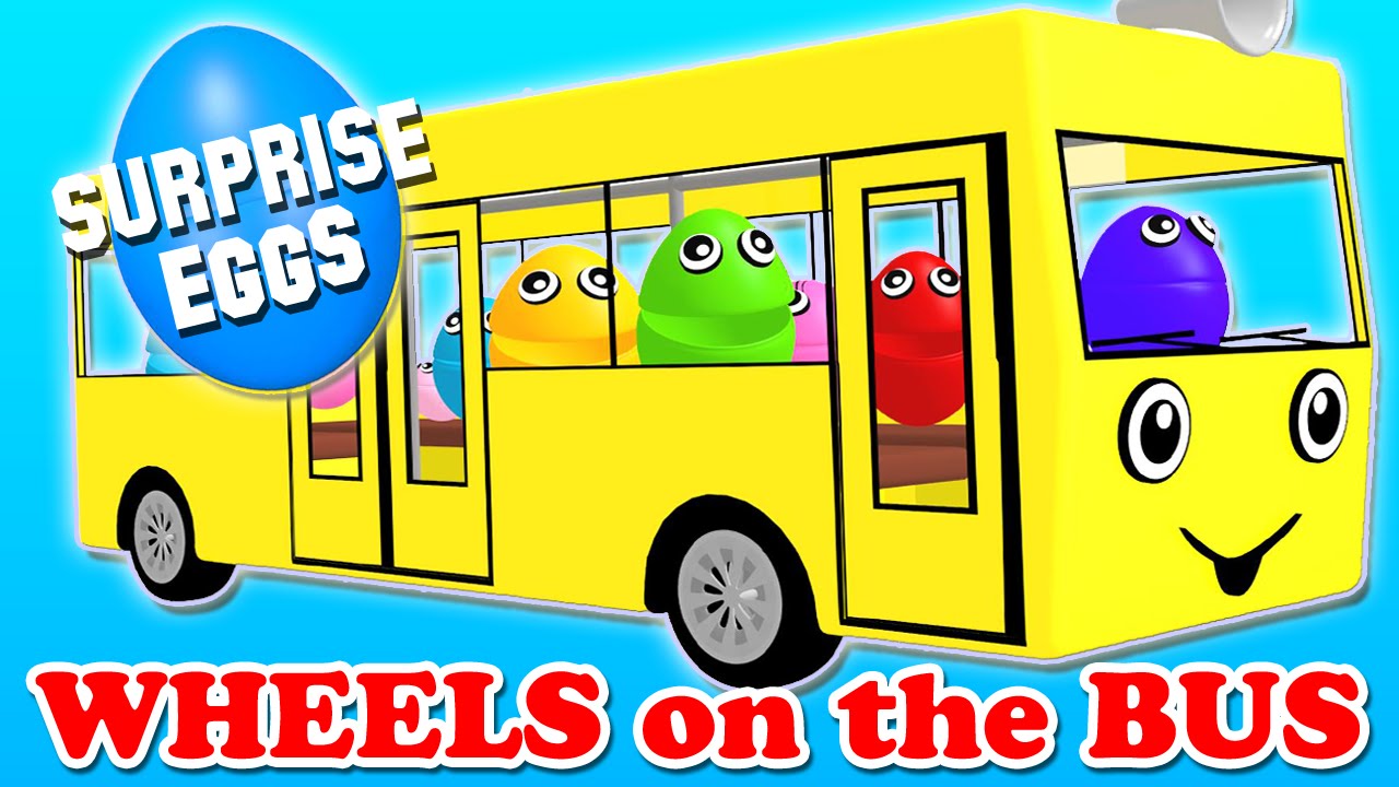 Wheels On The Bus | Part 11 | Nursery Rhymes | Animated Surprise Eggs ...