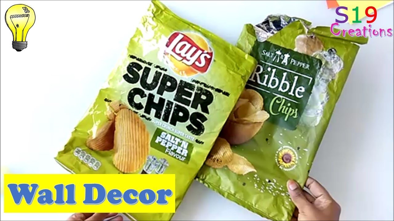 Best out of waste from empty chips packet | diy home decor | best reuse ...