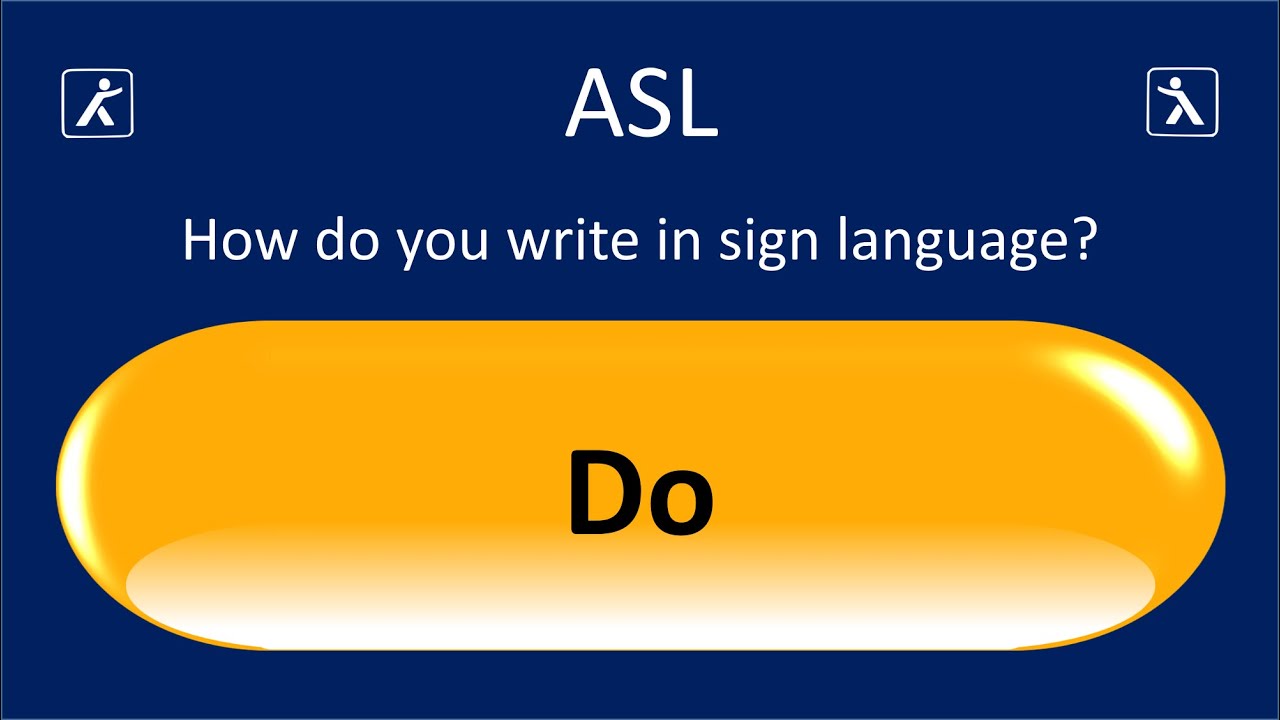 Deaf people ask, how to write in sign language? The word Do? - YouTube
