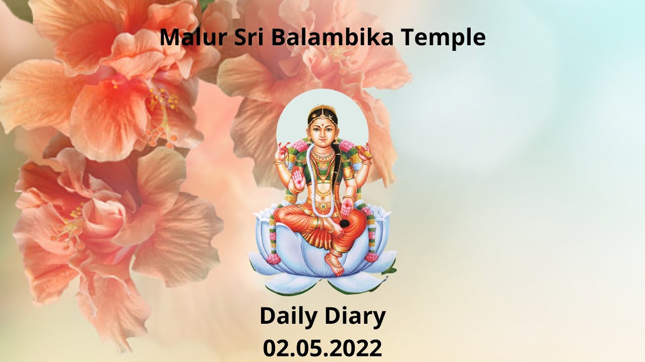 Daily Diary / 02 05 2022/ Malur Sri balambika temple - YouTube