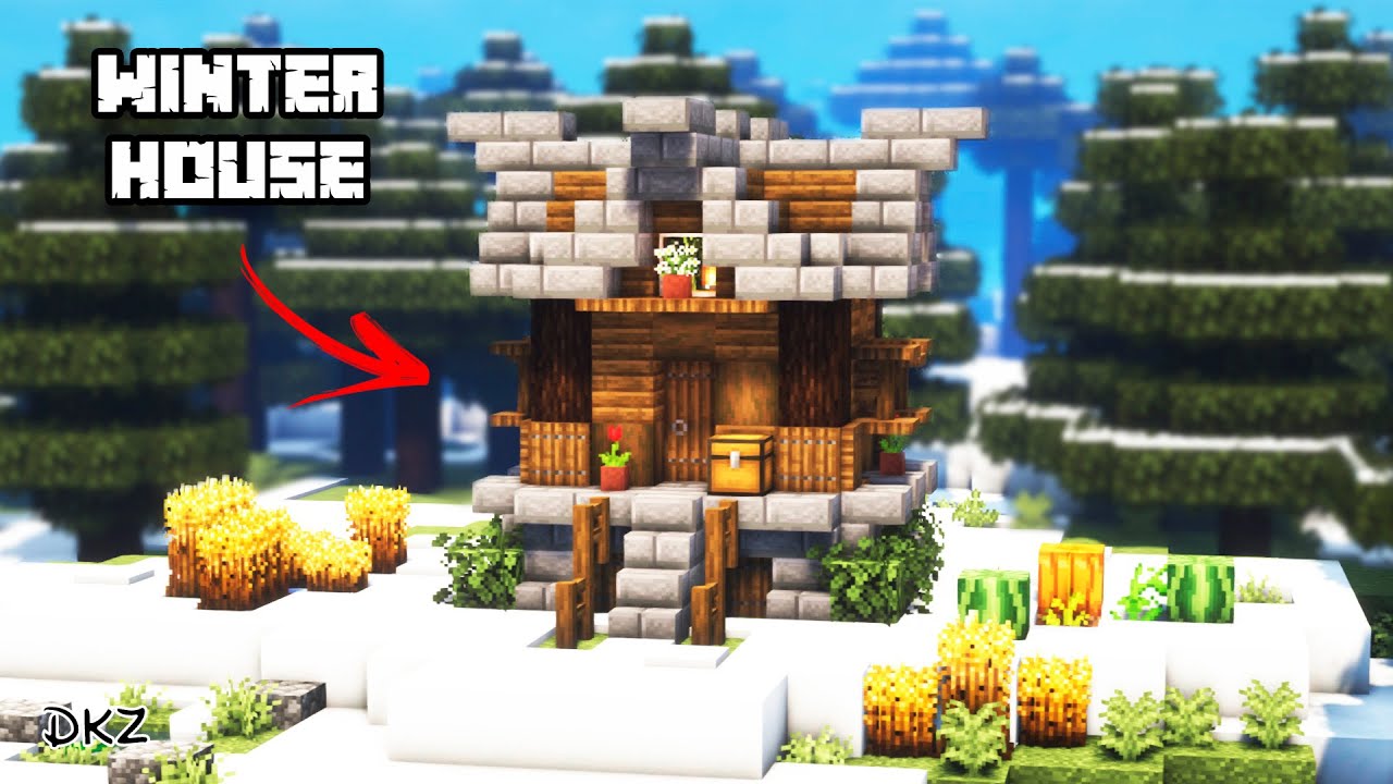 Building a Starter Survival Winter House | Minecraft [How To Build ...