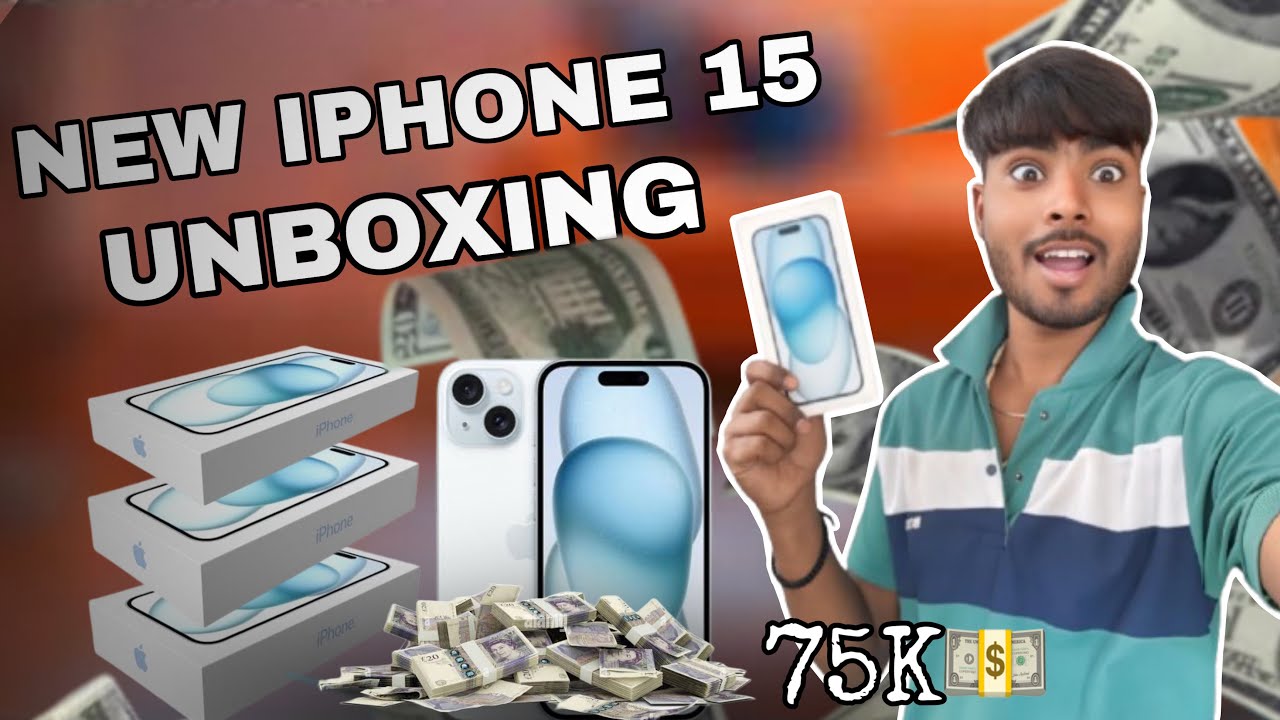 My new iPhone 15 delivery || unboxing process, || 75000 ka iPhone 😱 ...