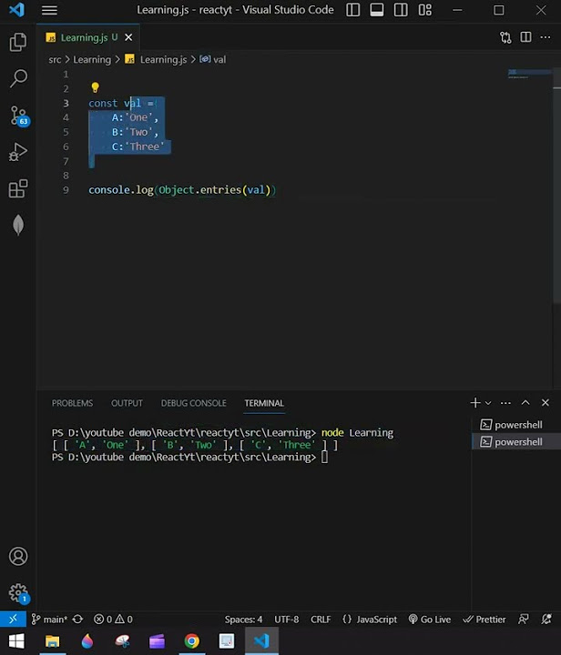 How To Separate Key And Value In Js Object Entries Js Youtube