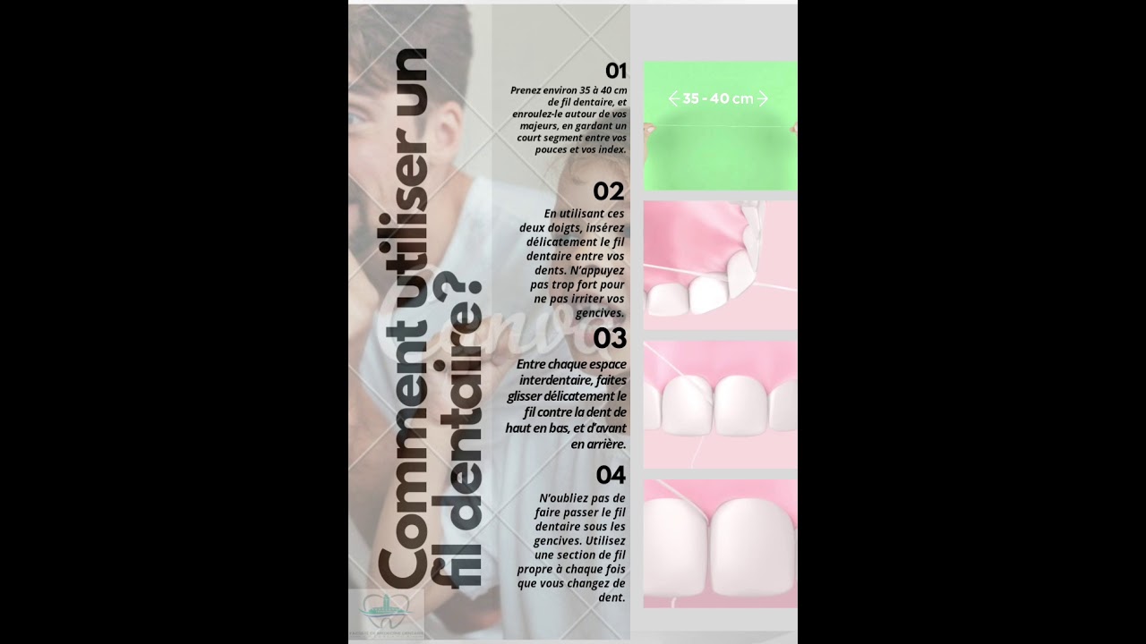 how to use a dental file comment utiliser un fil dentaire - YouTube