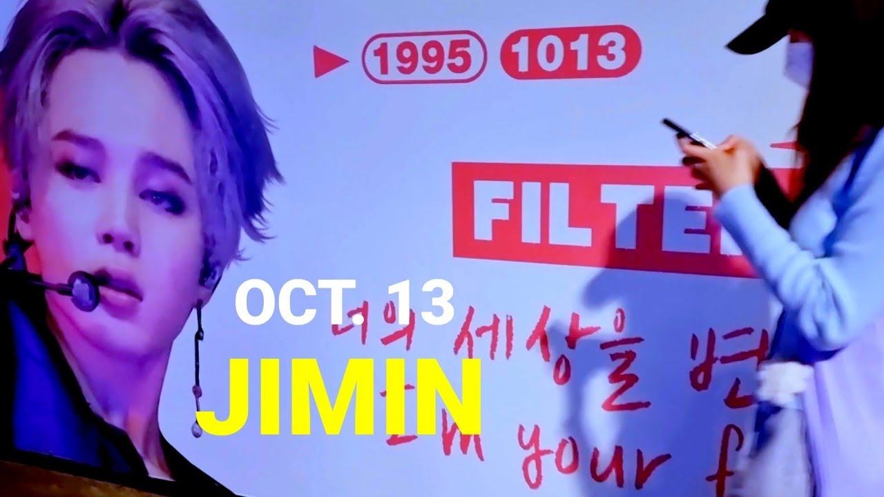 BTS, HAPPY JIMIN DAY. UNIQUE CELEBRATING DECORATIONS AROUND YONGSAN ...