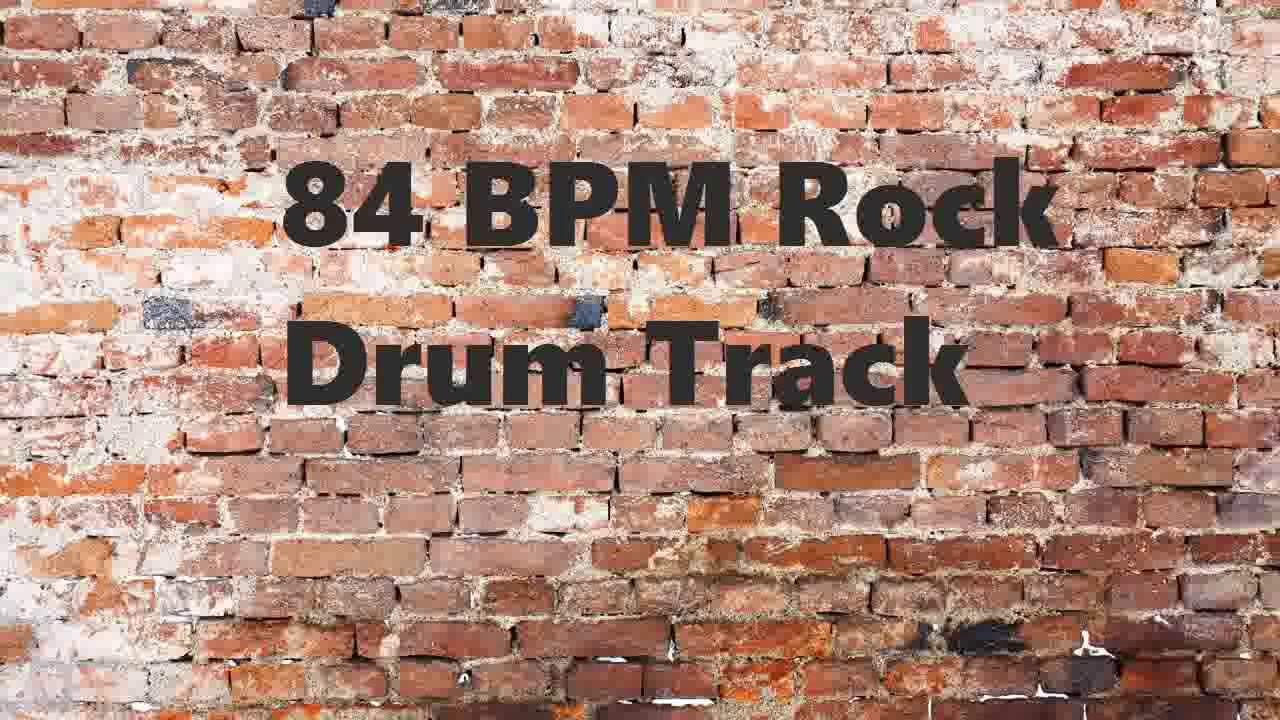 84 BPM Rock Drum Track - YouTube