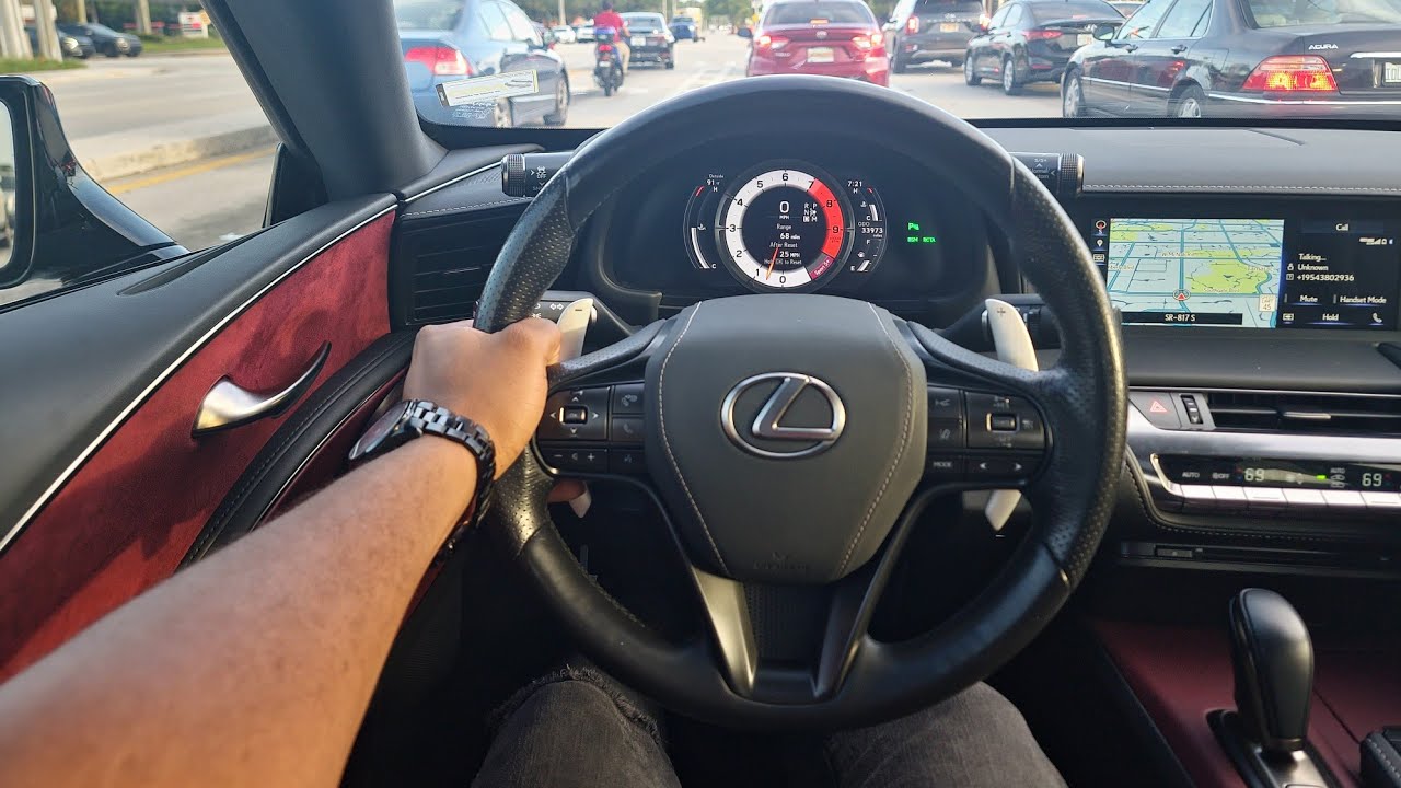 POV drive and drift in a Lexus LC500 in highway traffic. - YouTube
