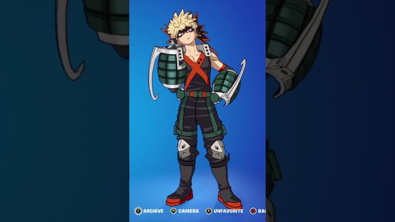 SHURIKEN SPINNER - KATSUKI BAKUGO SKIN Showcase with Fortnite Dances ...