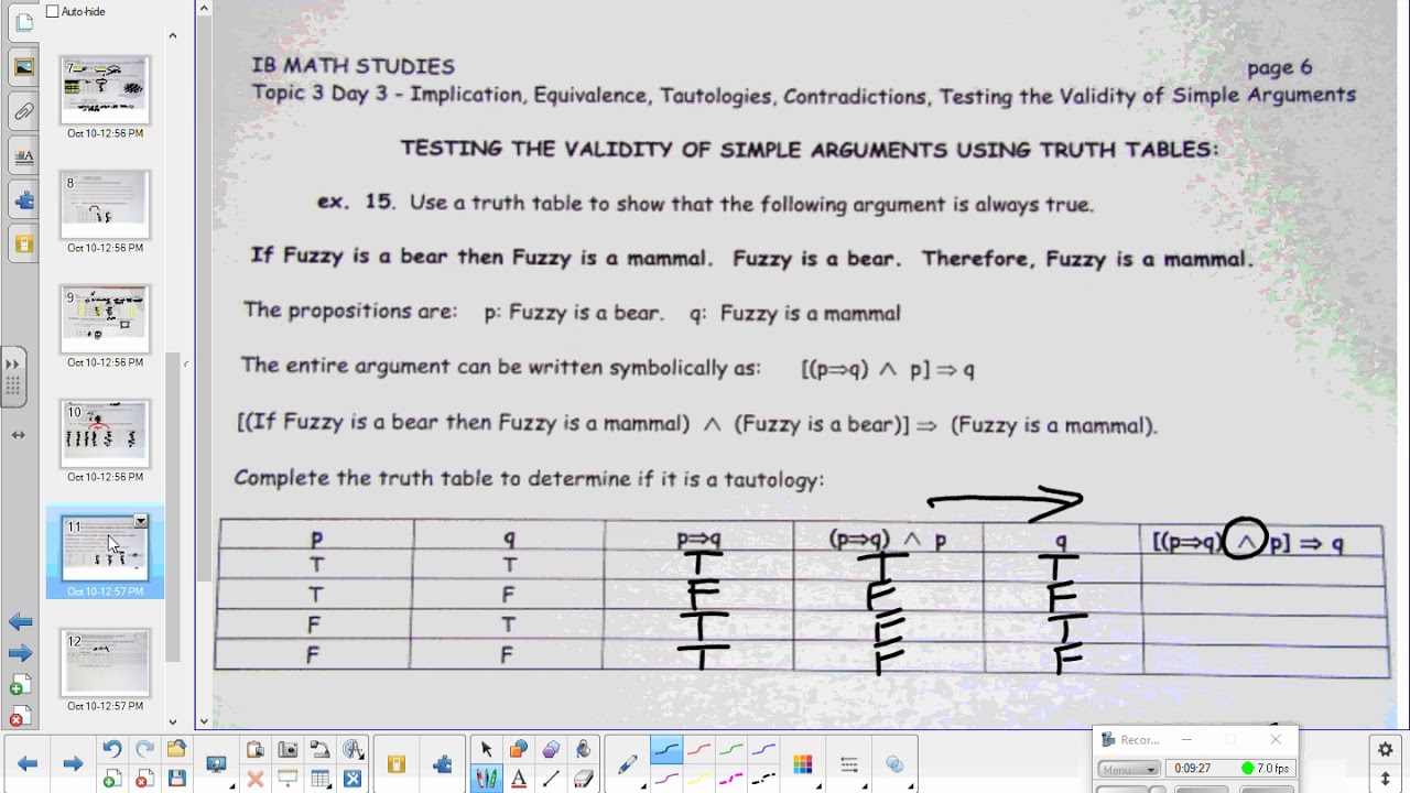 Implication and equivalence lesson part 3 10 19 18 - YouTube