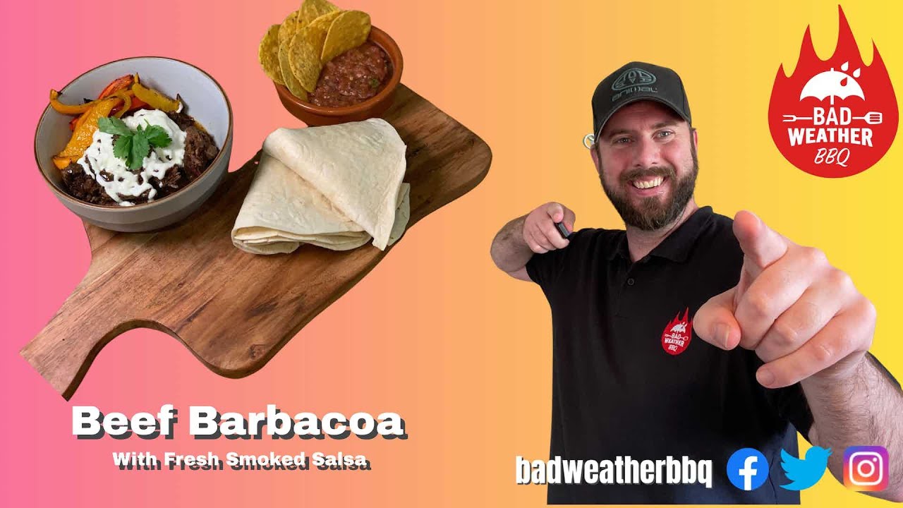 How To make Beef Barbacoa With Fresh Smoked Salsa - YouTube