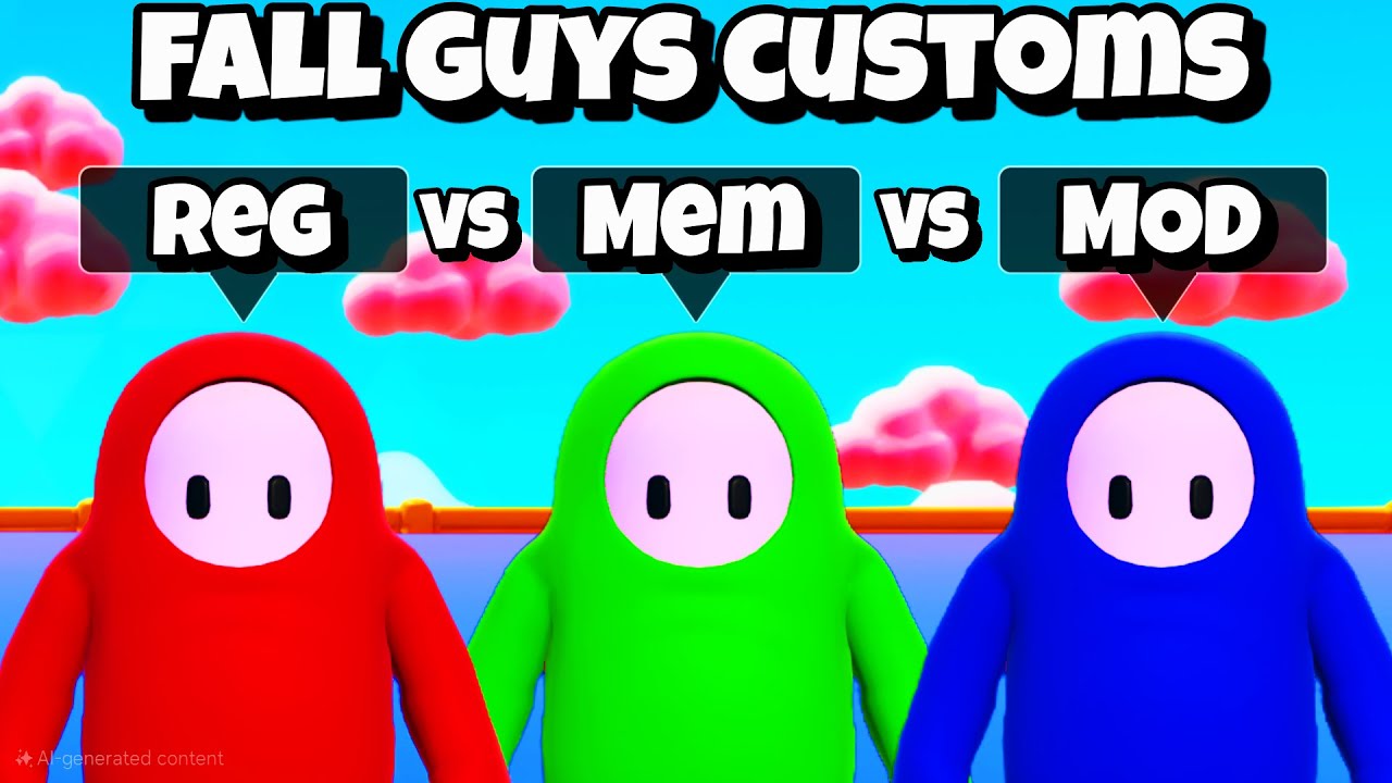 Fall Guys Viewers VS Members VS Mods Customs | Fall Guys live Customs ...