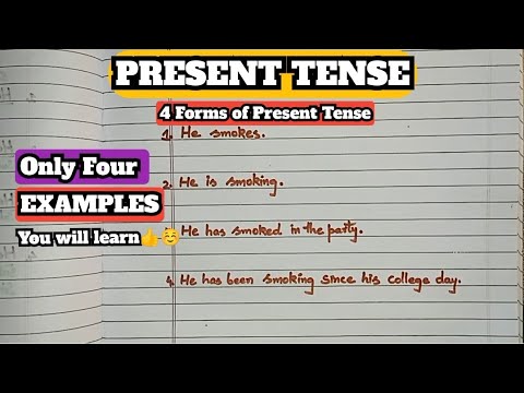 Present Tense || 4 Form of Present Tense #english #learning #grammar # ...