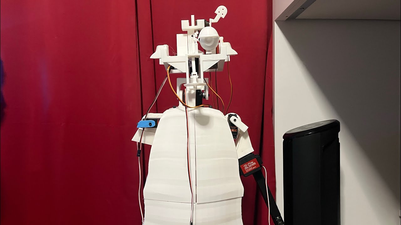 Rolfe’s New Animatronic Head Design Movement Test - YouTube