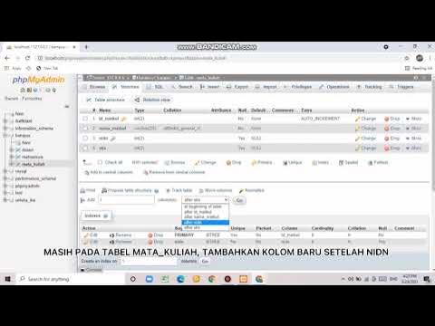 Tutorial Mysql Database Melalui LOCALHOST/PHPMYADMIN - YouTube