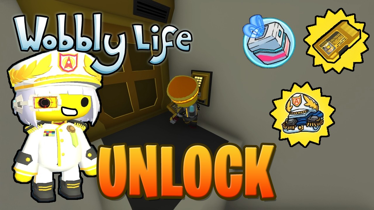UNLOCK the SPACE CAPTAIN OUTFIT + PRESENT with GOLDEN KEYCARD in Wobbly ...