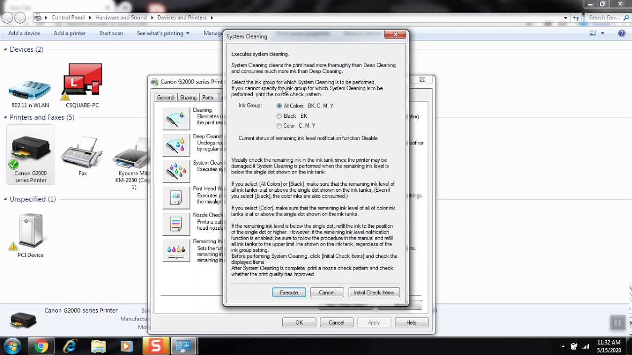 How to System Clean Canon G2000 | Canon G3000 Head Cleaning | Blurred ...