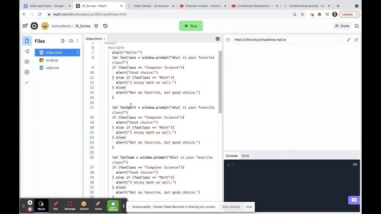 Survey Speedrun Intro To Web Technologies Html Css Javascript Youtube