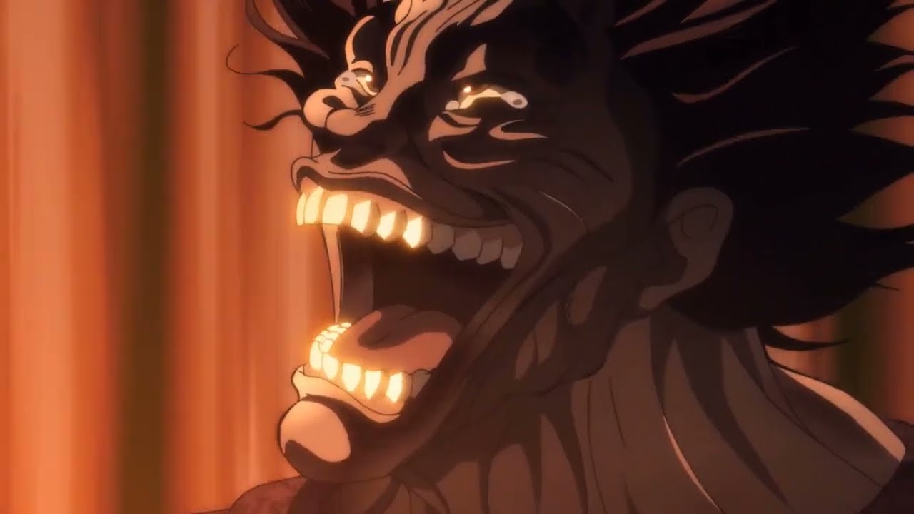 Baki - Worlds Strongest Creature The Ogre Hanma Yujiro Laughing - YouTube