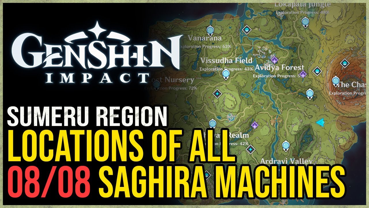 All 8 Saghira Machine Puzzles Genshin Impact (A Strange Energy ...