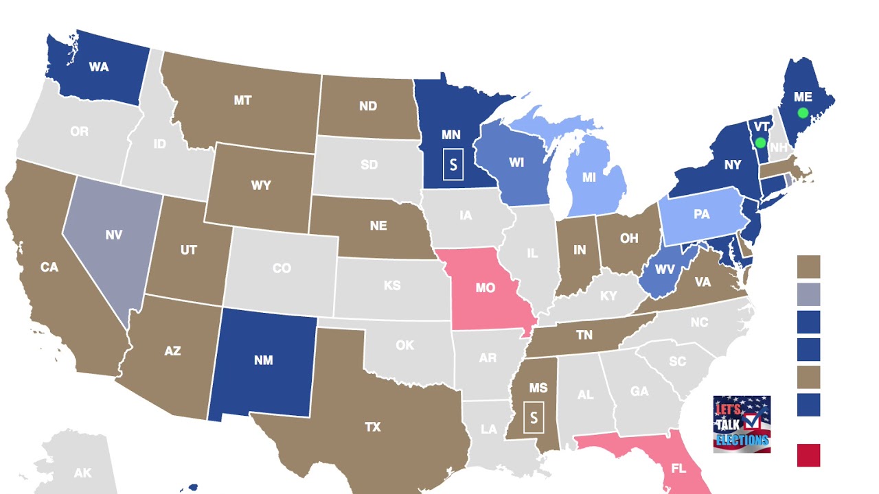The 2018 Senate Elections Based on Primary Turnout in Each State - YouTube
