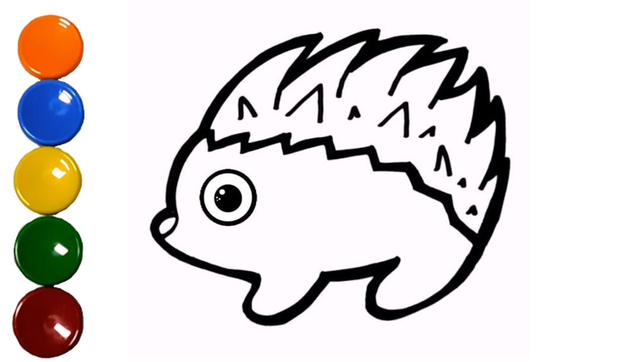 Menggambar dan Mewarnai Landak untuk anak-anak - YouTube