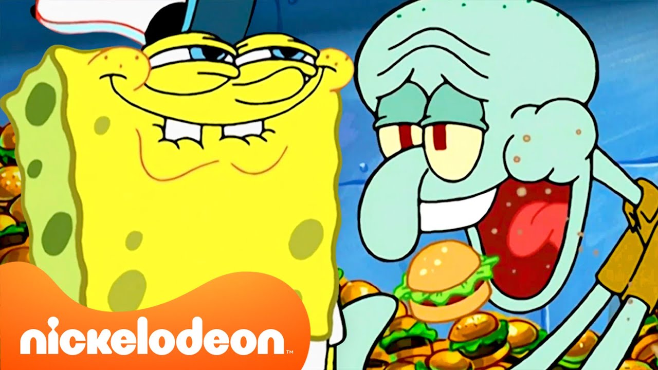 SpongeBob | Momen paling lezat SpongeBob! 🍔 | Kompilasi makanan 1 jam ...