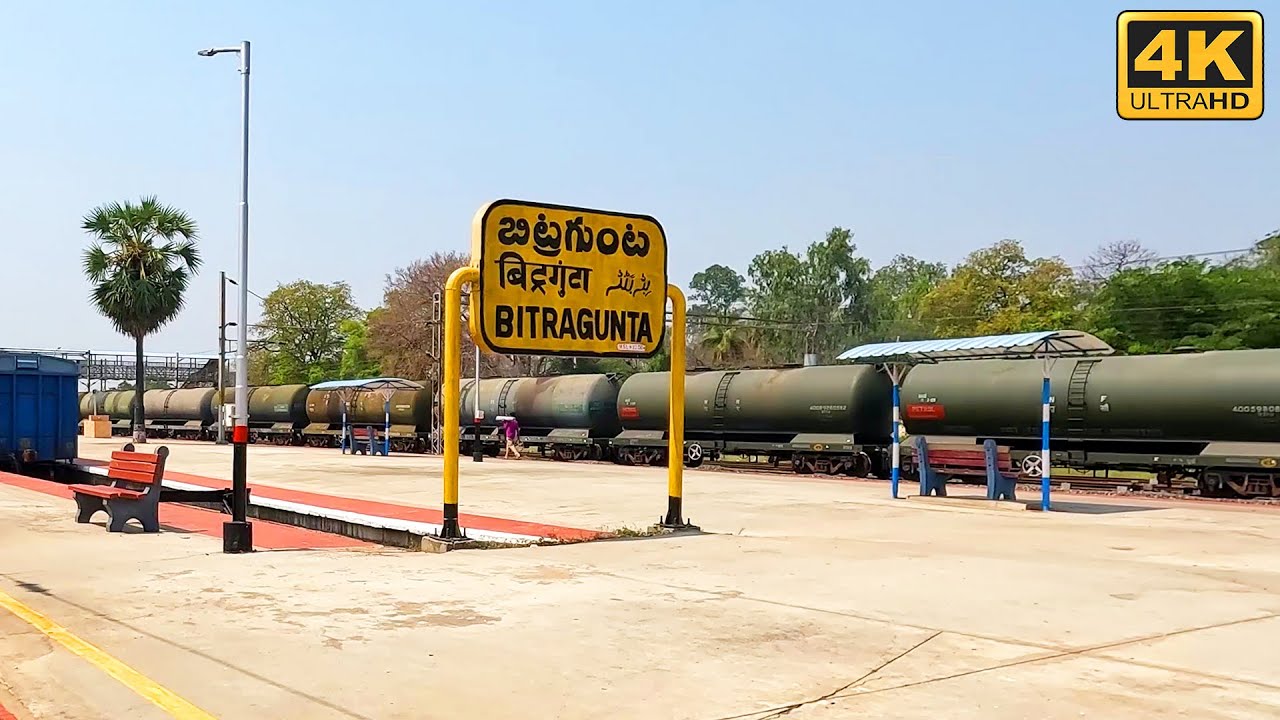 BTTR, Bitragunta Railway Station From Train, Video in 4K Ultra HD ...