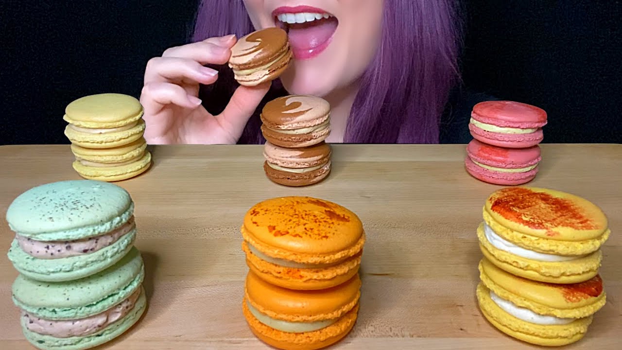 ASMR MACARON MONDAY MUKBANG #12 (NO TALKING) MOST POPULAR ASMR FOOD ...