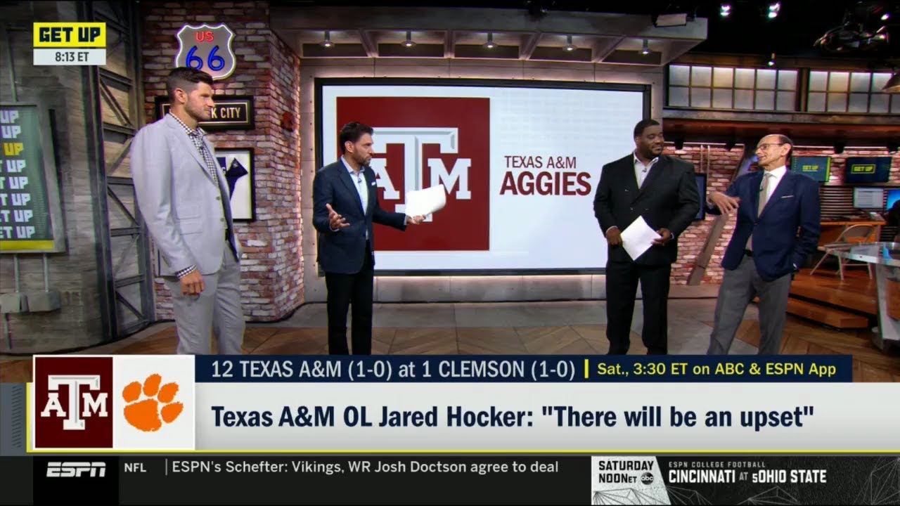 ESPN GET UP | Dan Orlovsky PREDICT Texas A&M at Clemson; Jared Hocker ...