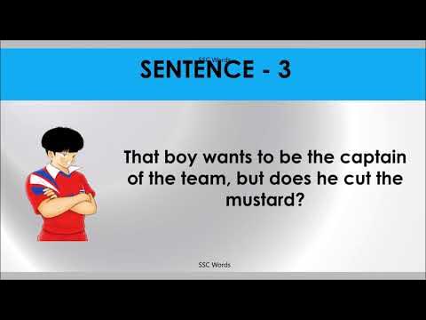 CUT THE MUSTARD Idiom 1027 # Meaning and five sentences # SSC Words - YouTube