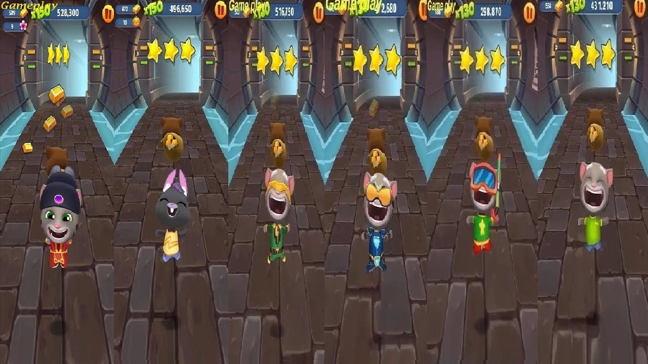 Talking Tom Gold Run Fortune Tom VS Becca Splashy Tom Talking Tom Super ...