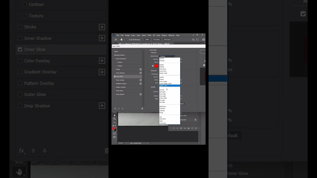 Inner Glow In Photoshop shorts photoshop YouTube Inner Glow In Photoshop shorts photoshop YouTube