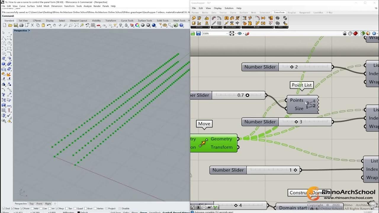 RhinoArchSchool - Grasshopper Architecture Tutorials from Beginner to Advanced 2023 - 18 - YouTube