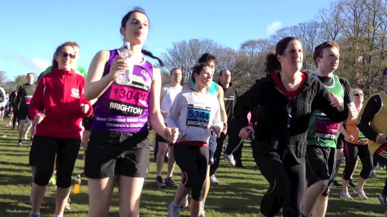 Brighton Marathon 2012 Warm Up - YouTube