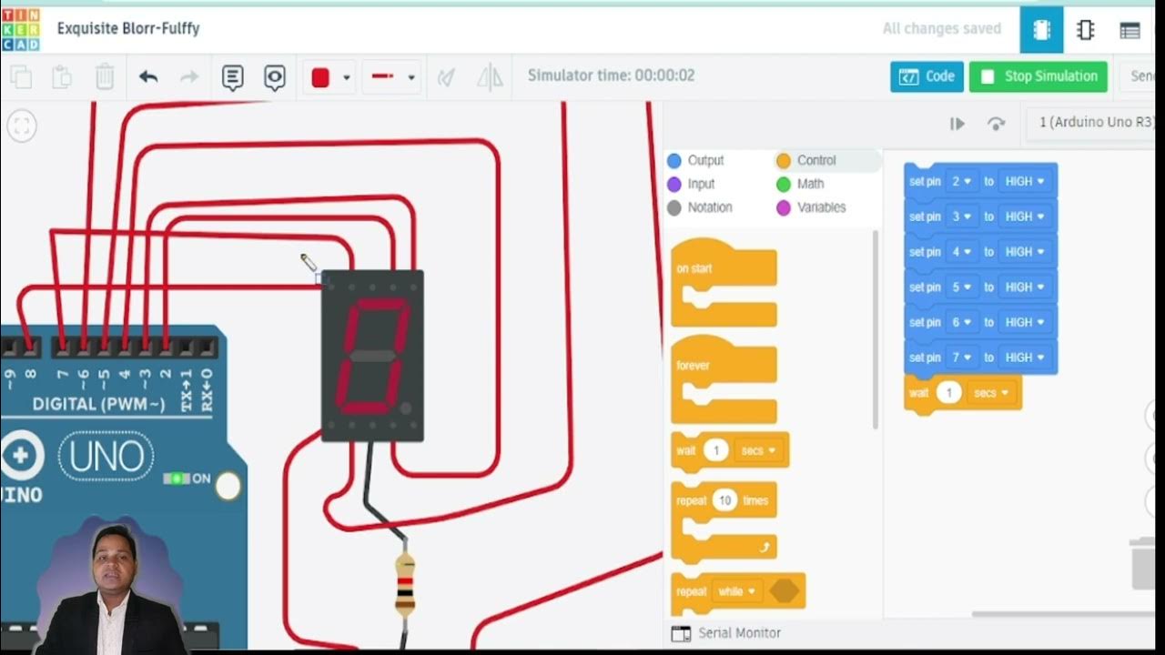 Seven Segment Display Complete Tutorial In Hindi Tinkercad Experiment Tinkercad Youtube