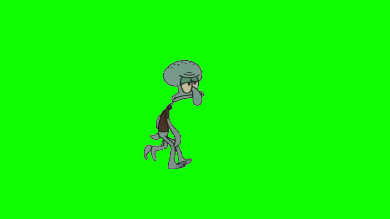 SpongeBob Green Screen: Squidward Walking 2 - YouTube