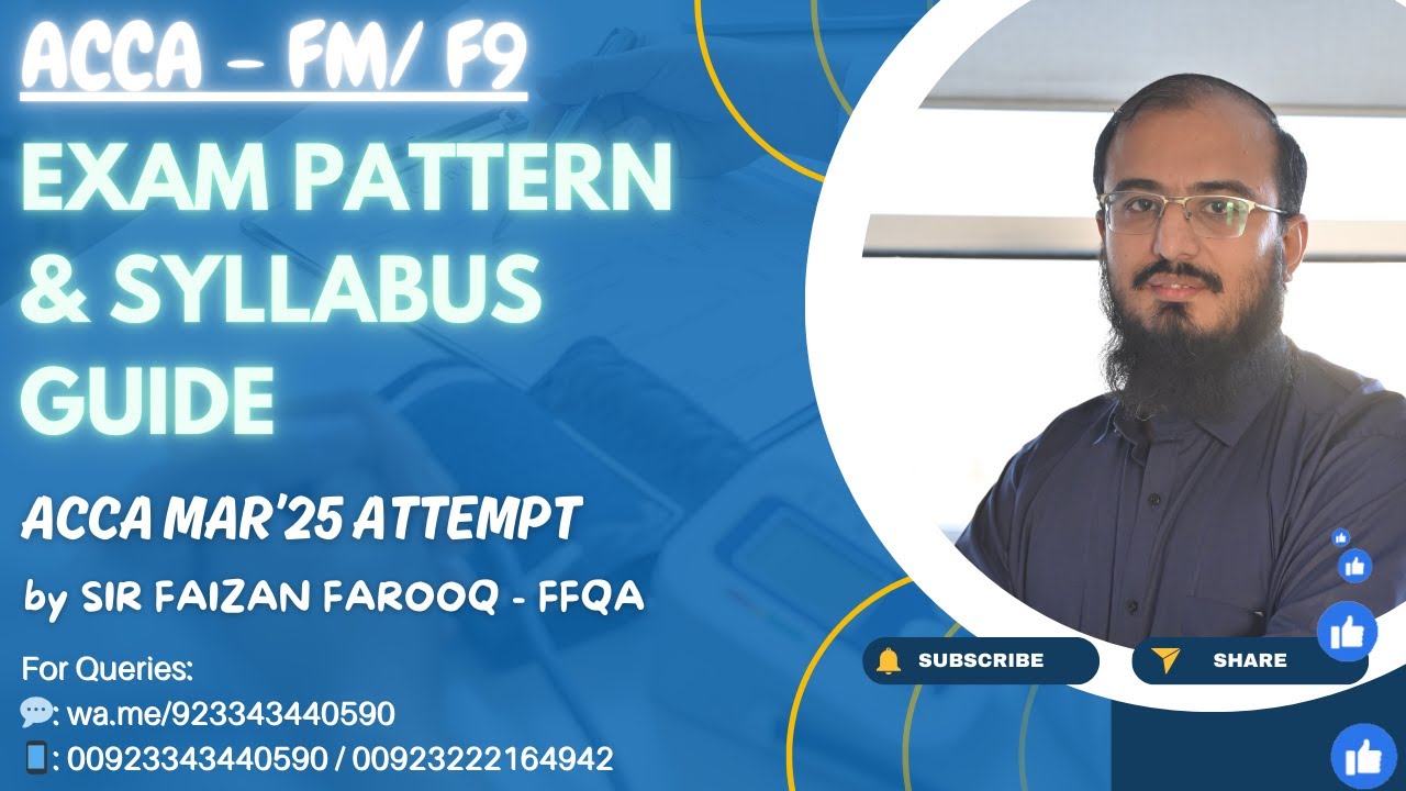 ACCA F9/FM | Exam Pattern & Syllabus Guide (June 2025 ATTEMPT) - YouTube
