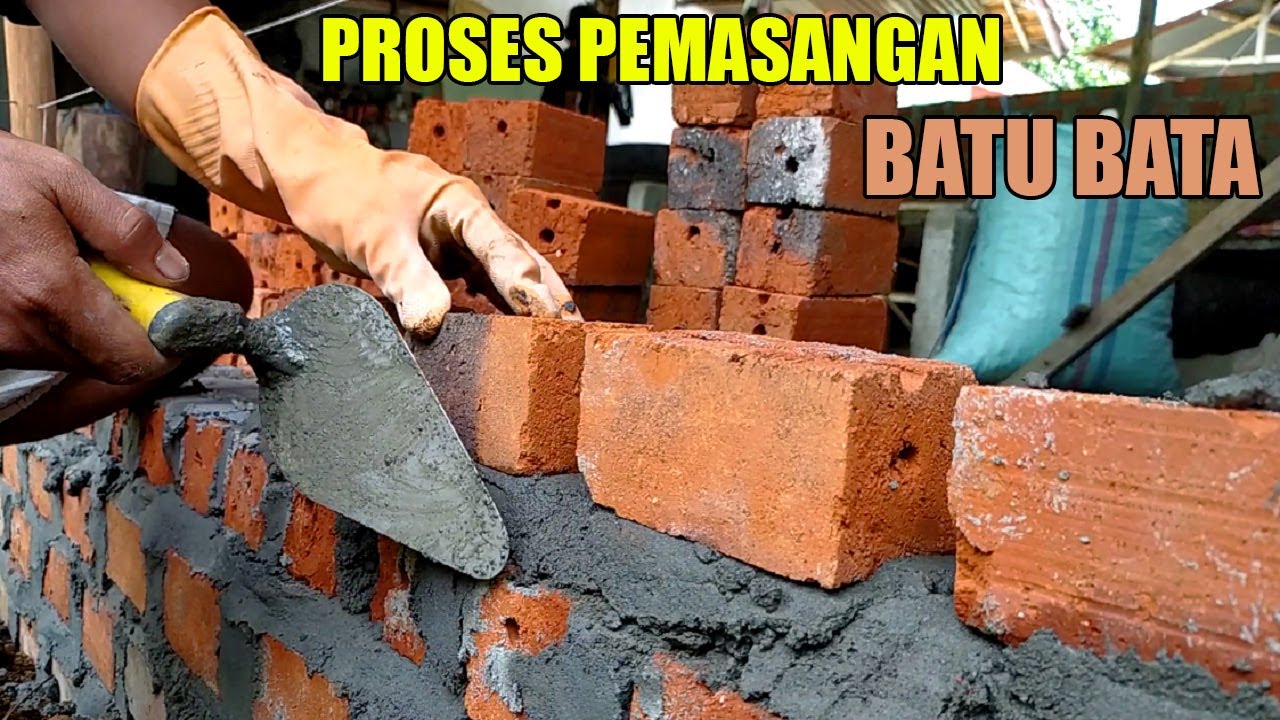 Belajar Tukang Bangunan Cara Memasang Batu Bata Merah - YouTube