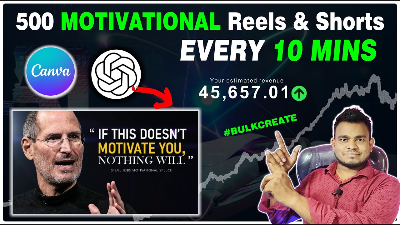 Bulk Create 500 MOTIVATIONAL Reels & Shorts In 10 Min Using Chat GPT ...